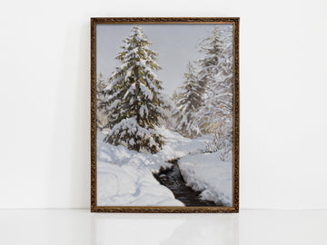 Snow Scene | Art Print – Heirloom Print Shop